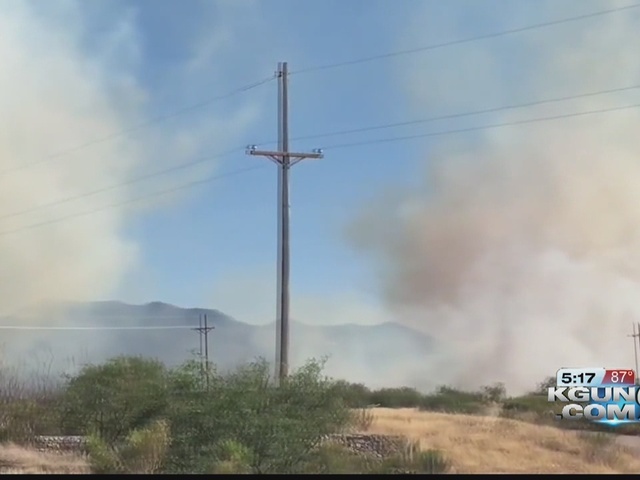 Fire burning at Fort Huachuca