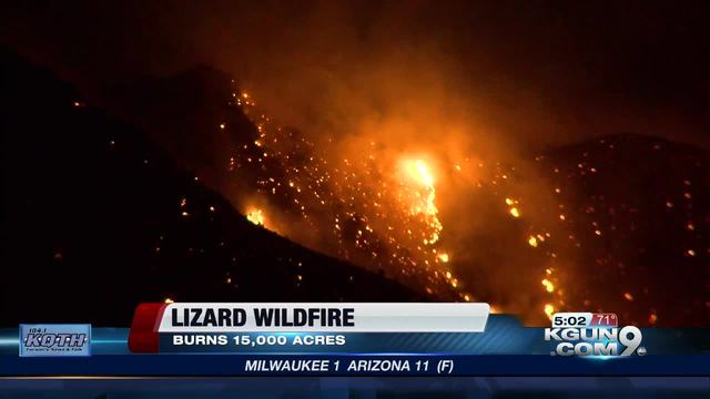 Lizard Fire containment at 15 percent