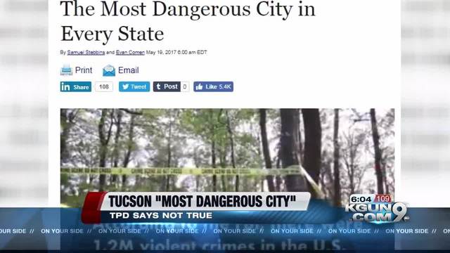 Tucson Police breaks down crime statistics after Tucson called "Most ...
